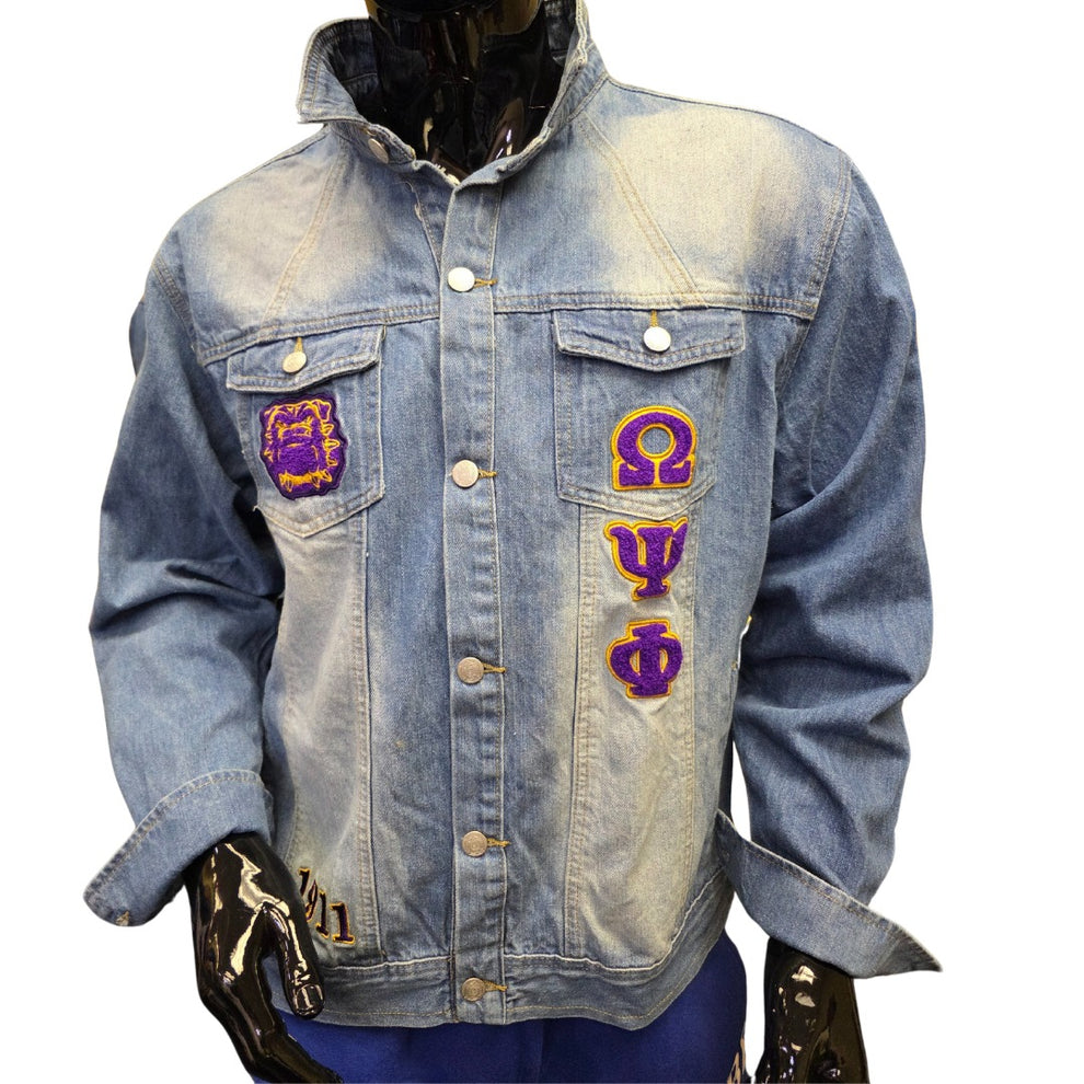 Omega Psi Phi Fraternity Denim Jacket-Official Greek Nalia Apparel ...